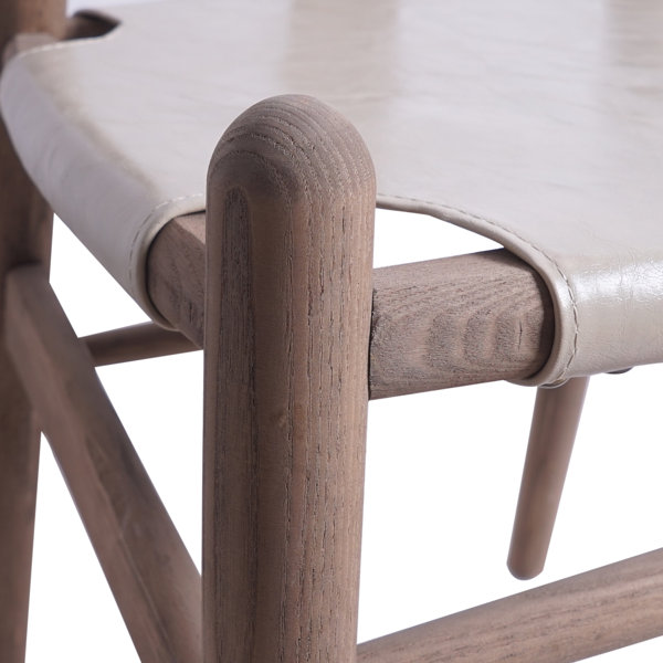 Corrigan Studio® Arlin Acacia Wood And Faux Leather 7 Piece Dining Set ...