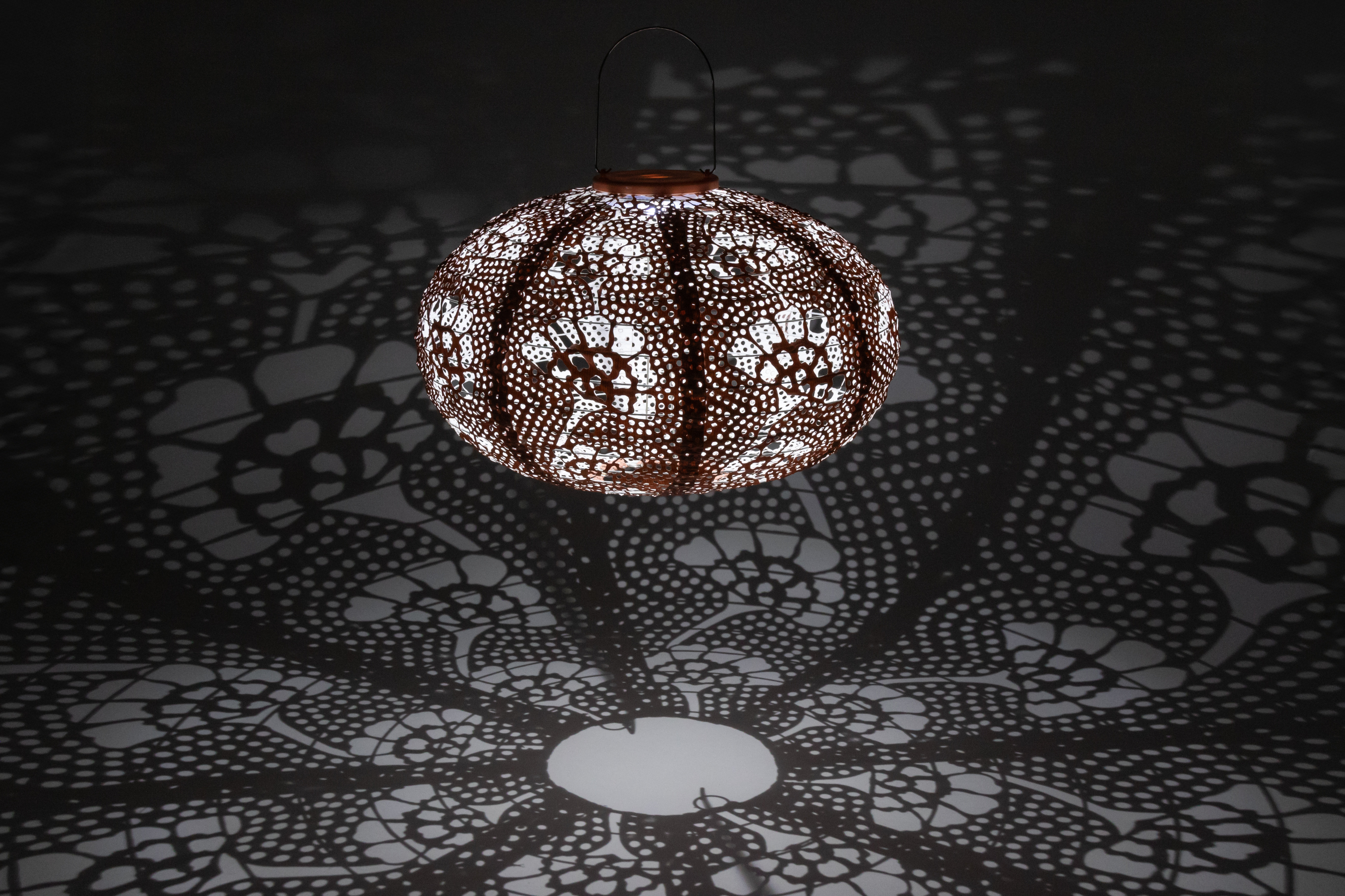 Trinx Stella Luxe Oval Yarrow Clay Led Lantern (battery Powered ...