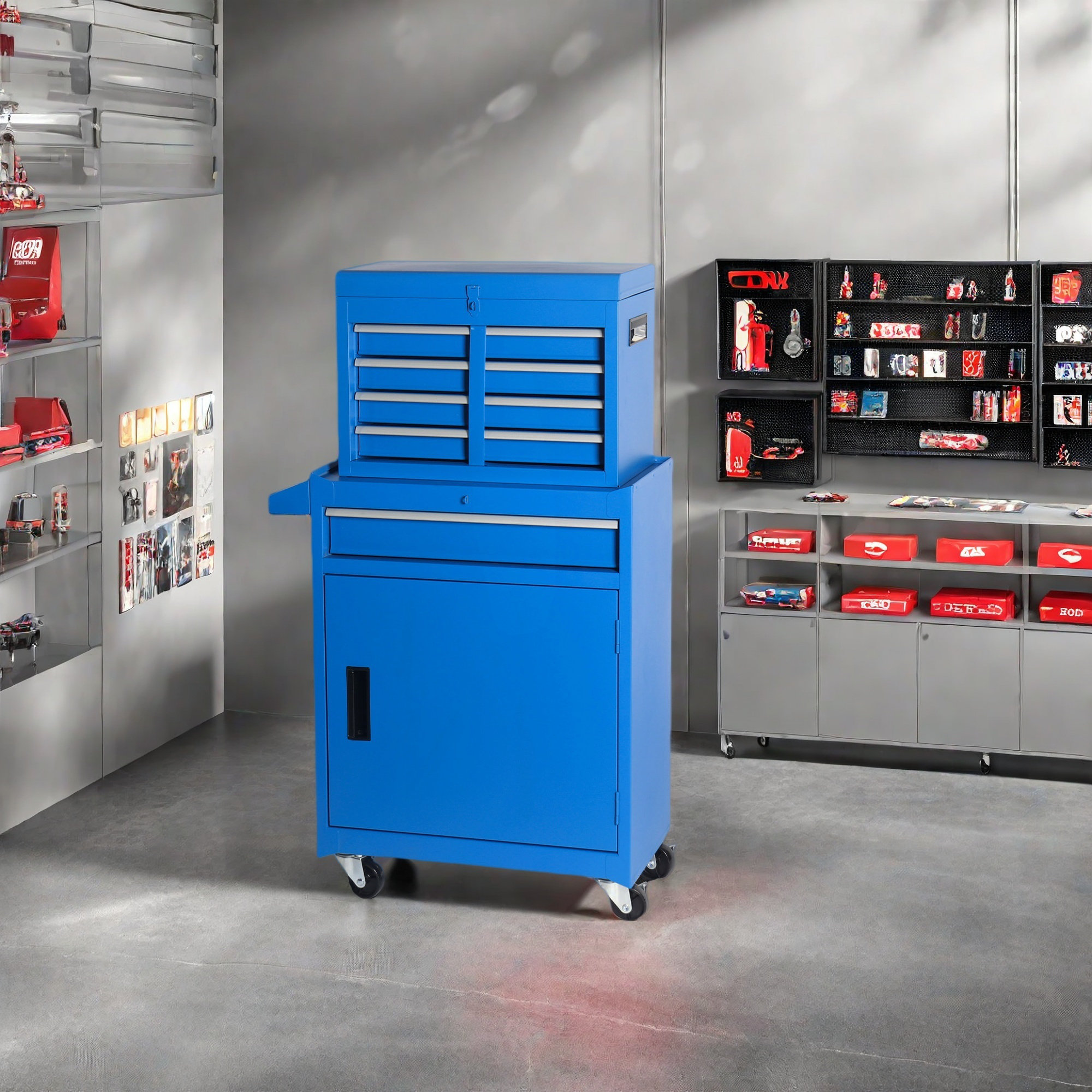 Williston Forge Tool Chest, 5-Drawer Rolling Tool Storage Cabinet With ...