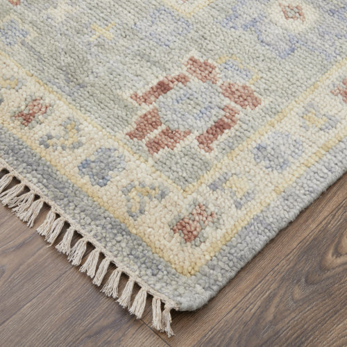Feizy Mykenna Wool Floral Area Rug Blue | Perigold