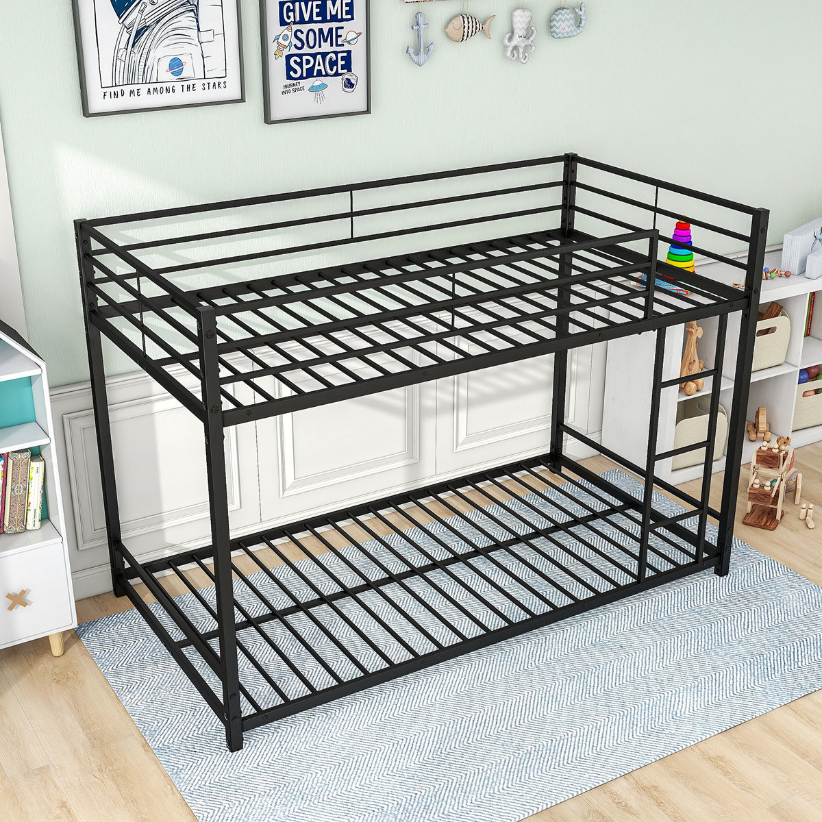 Isabelle & Max™ Metal Bunk Bed Full Over Full, Bunk Bed Frame With ...