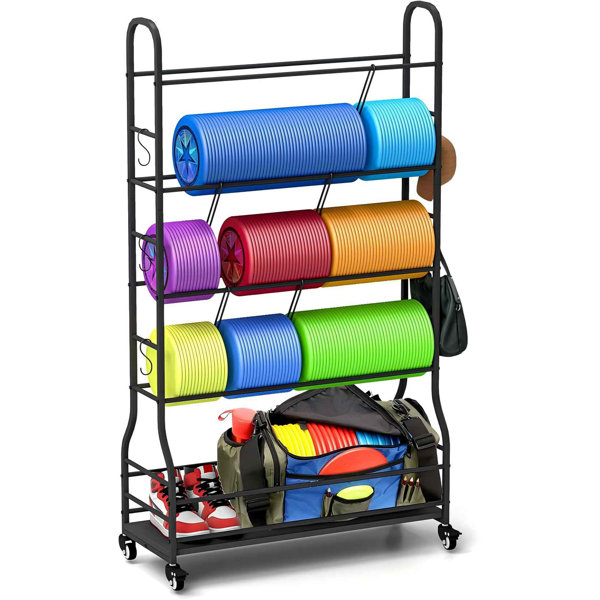 yitesiUSA 5 Tier Disc Golf Storage Rack With Wheels | Wayfair