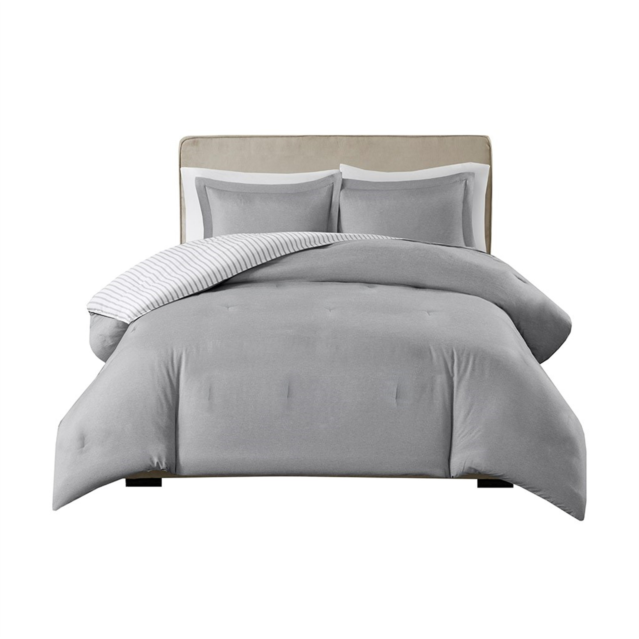 LIYU Reversible Yarn Dyed Stripe Down Alternative Comforter Set | Wayfair