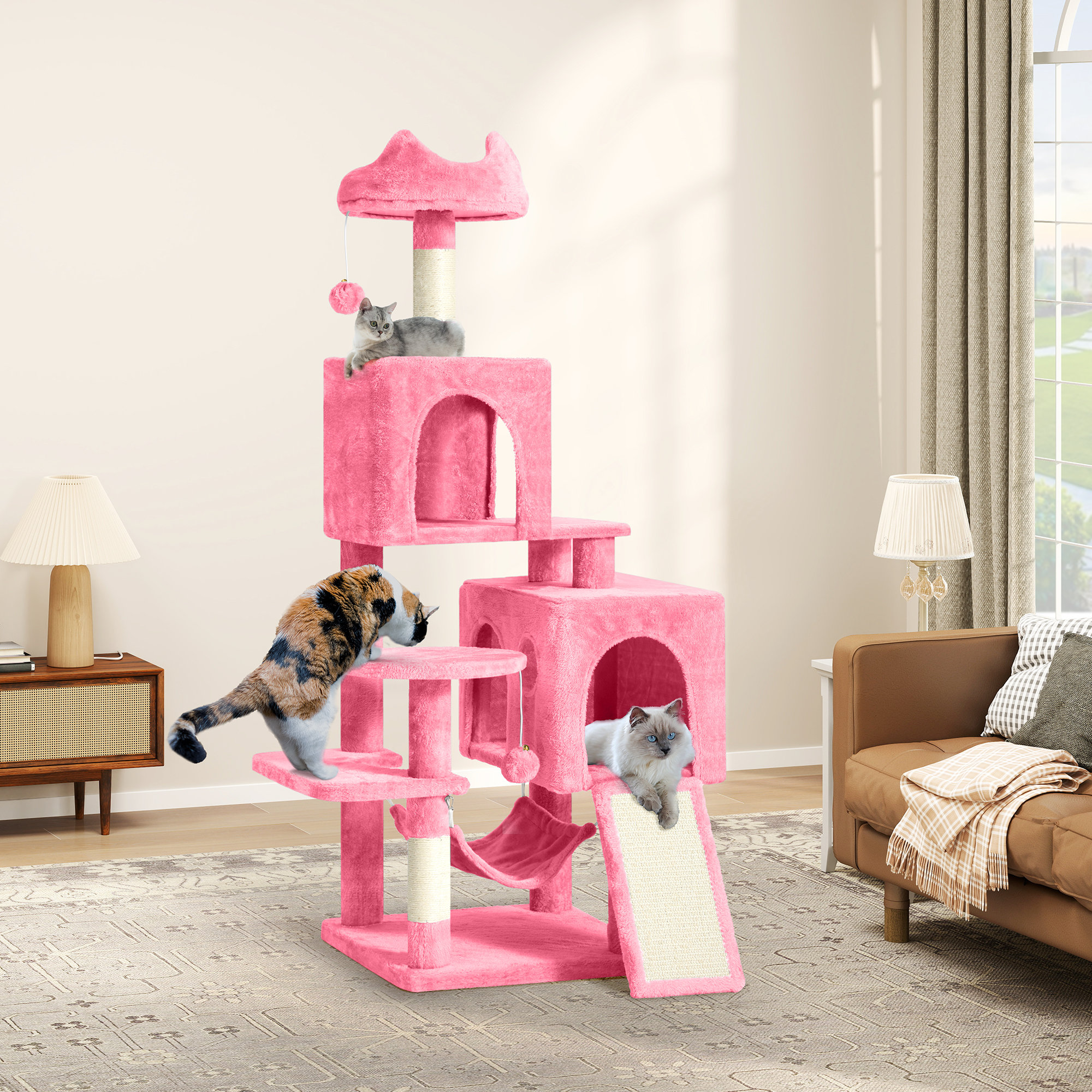 Archie & Oscar Cat Tree With Scratching Post | Wayfair.ie