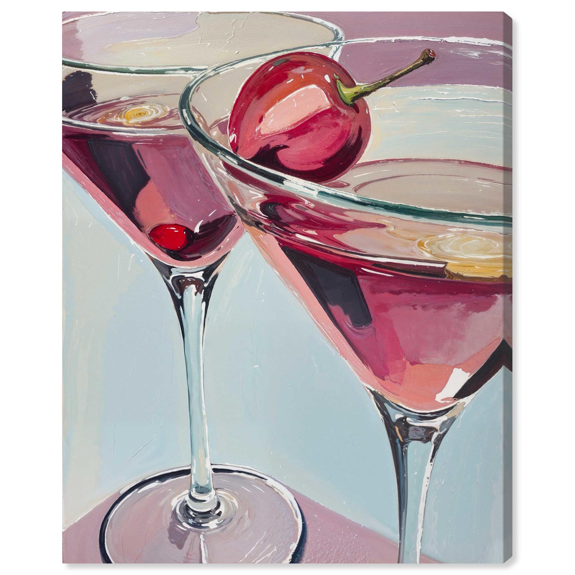 Art Remedy Cherry Cosmo Canvas by Art Remedy | Wayfair