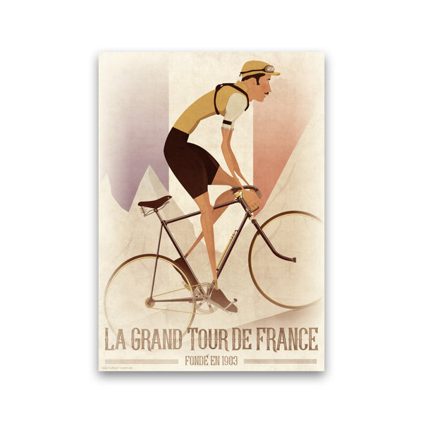 Happy Larry Vint TDF - Graphic Art Print on Paper | Wayfair.co.uk