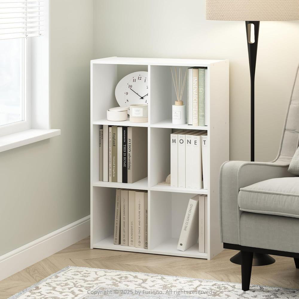 Brayden Studio Book Shelf, 3X2 Bookshelf, Cube Storage Organizer ...