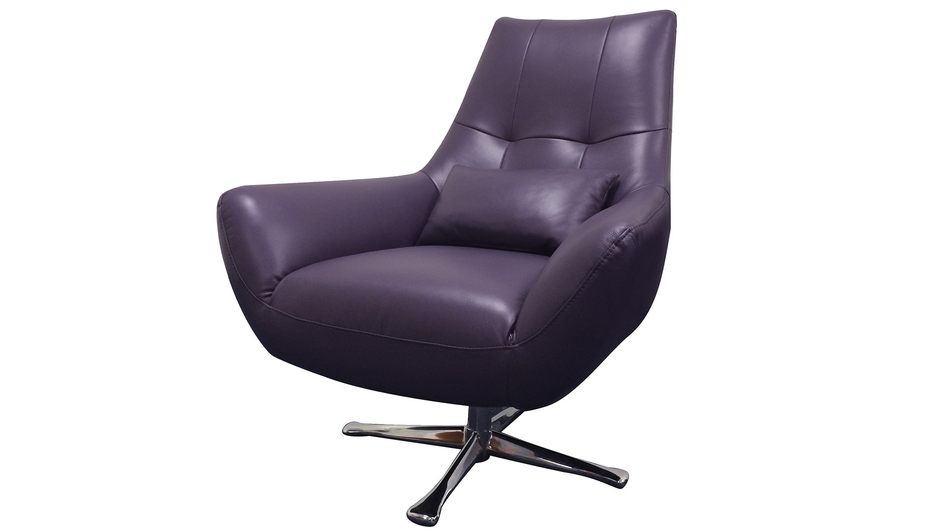 Wrought Studio™ Awudi 31" Wide Top Grain Leather Swivel Lounge Chair ...