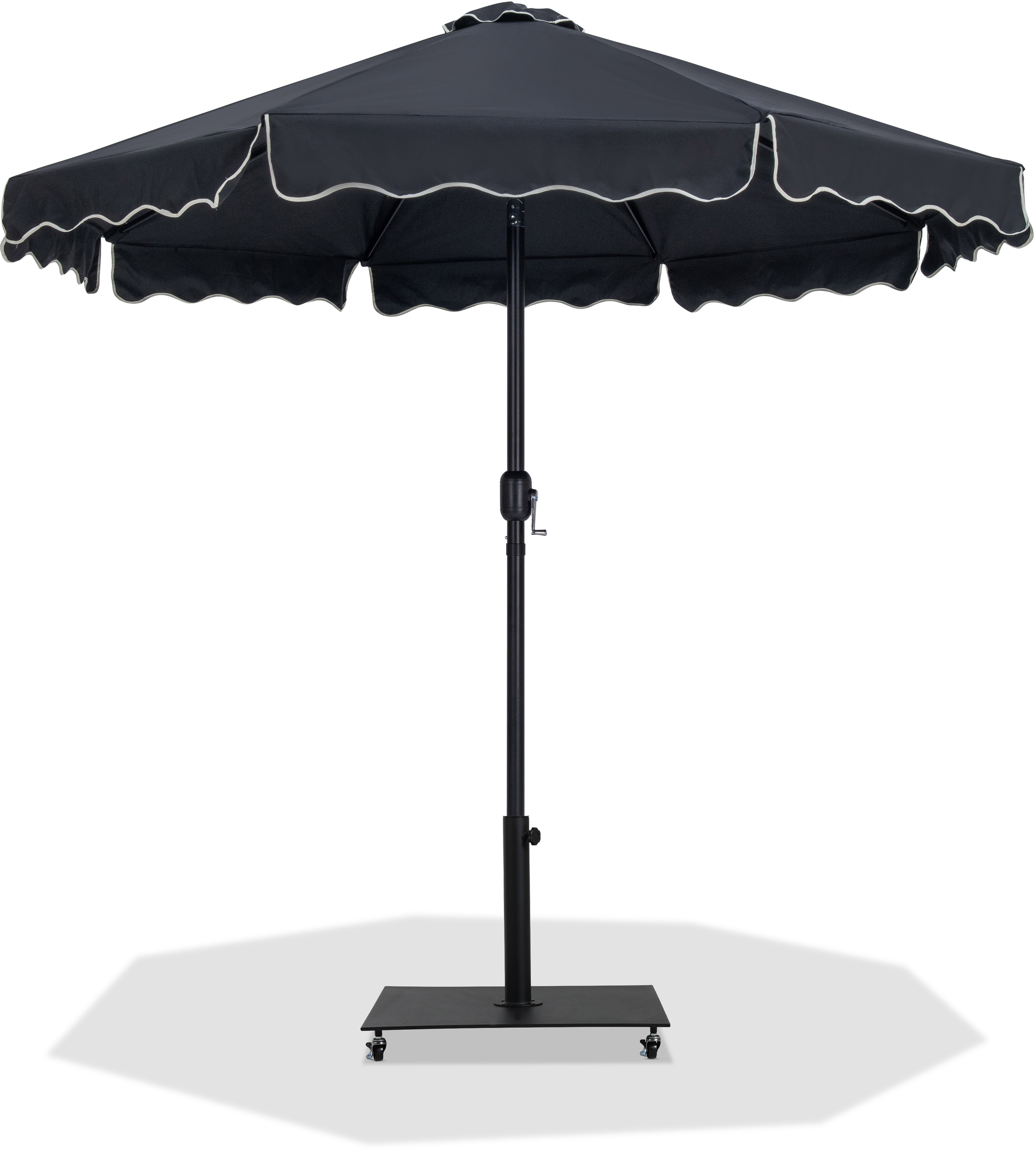 Arlmont & Co. Chavonte Fabric With Piping / Aluminum Patio Umbrella ...