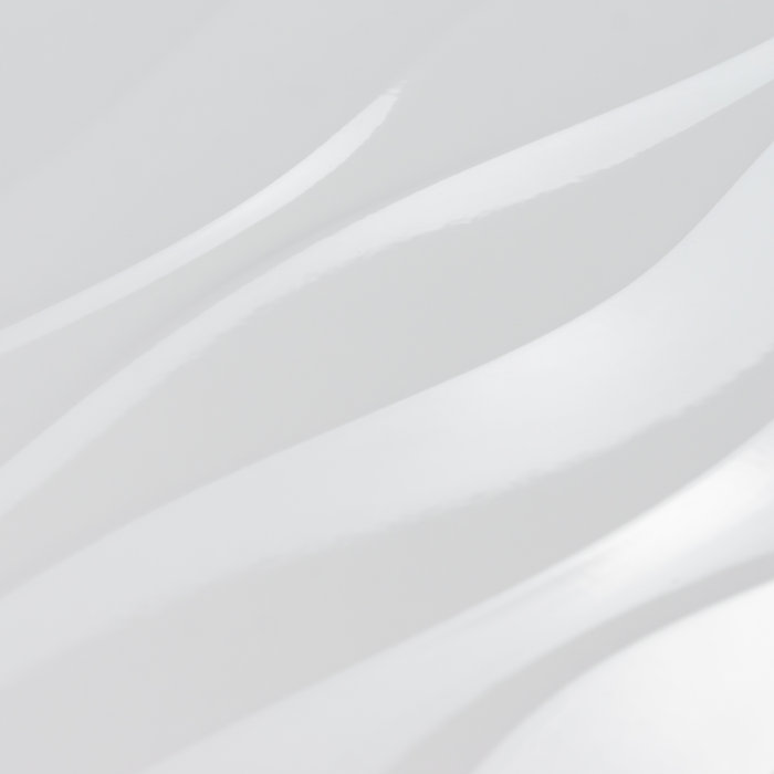 Qube Tiles Silom White Wave 12" x 24" Glossy 3D Textured Wall Tile ...