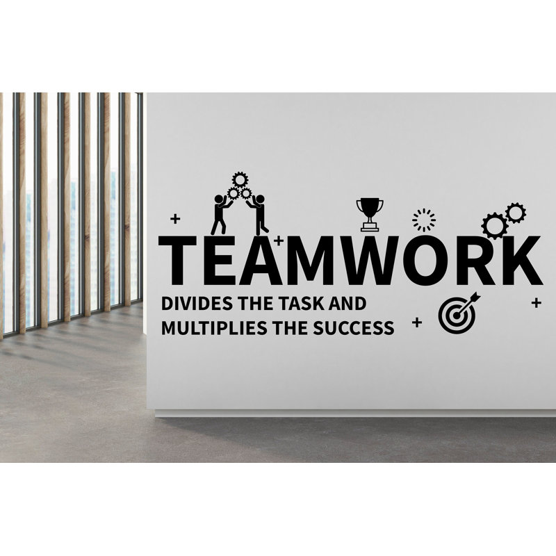 Trinx Teamwork Wall Decor Office Wall Decal Idea Teamwork Business ...