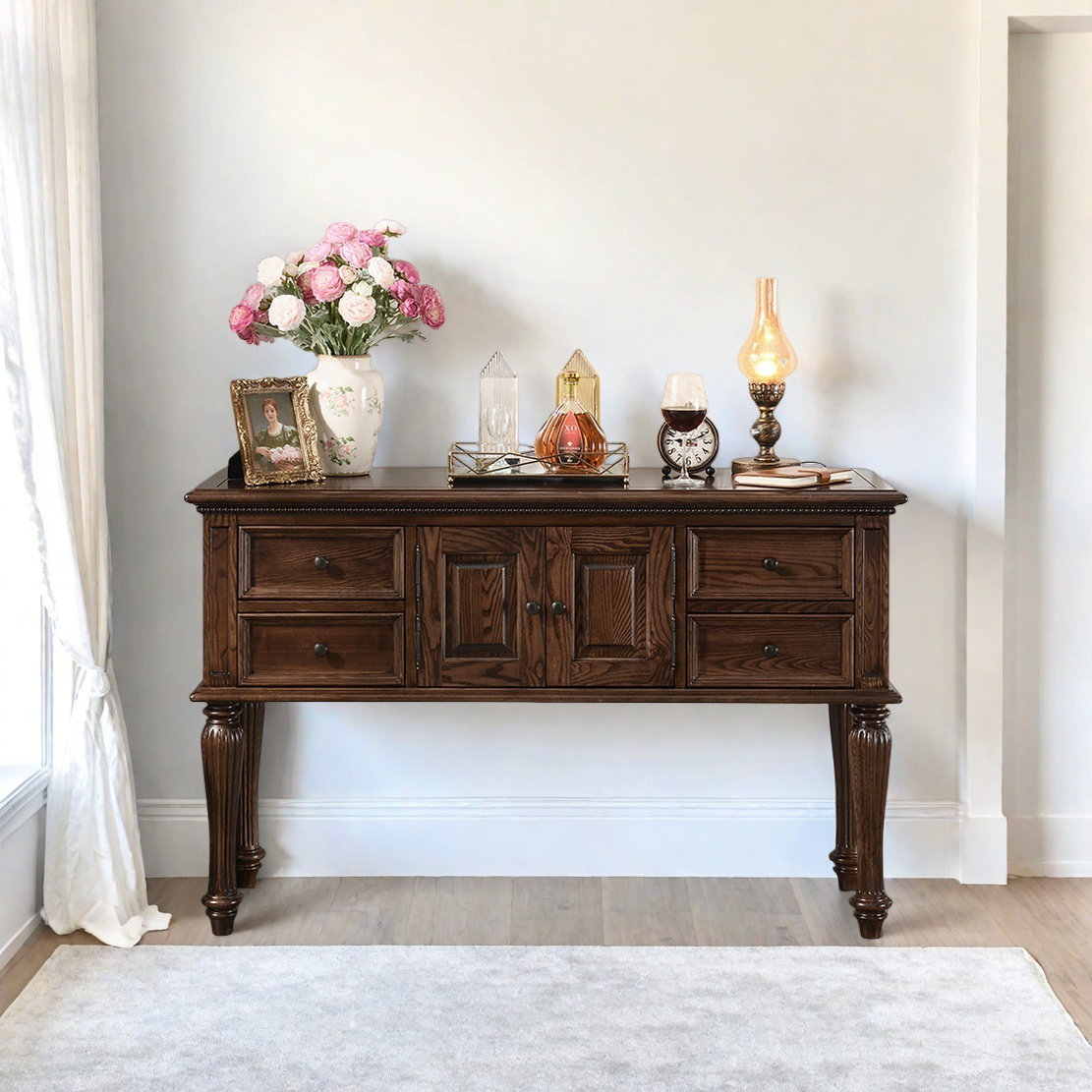 Canora Grey American Retro Multifunctional Console Table | Wayfair
