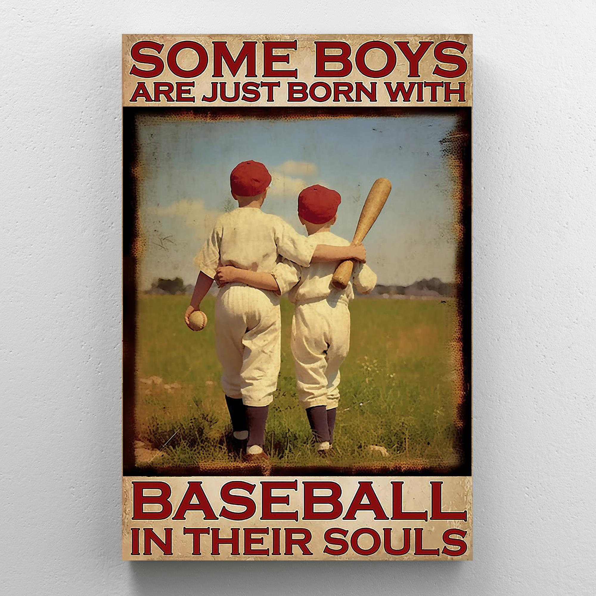 Trinx Some Boys Are Just Born With Baseball - 1 Piece Rectangle Graphic ...