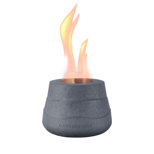 Kante 5.1 in. Tulip Concrete Rubbing Alcohol Tabletop Fire Pit, Blue ...