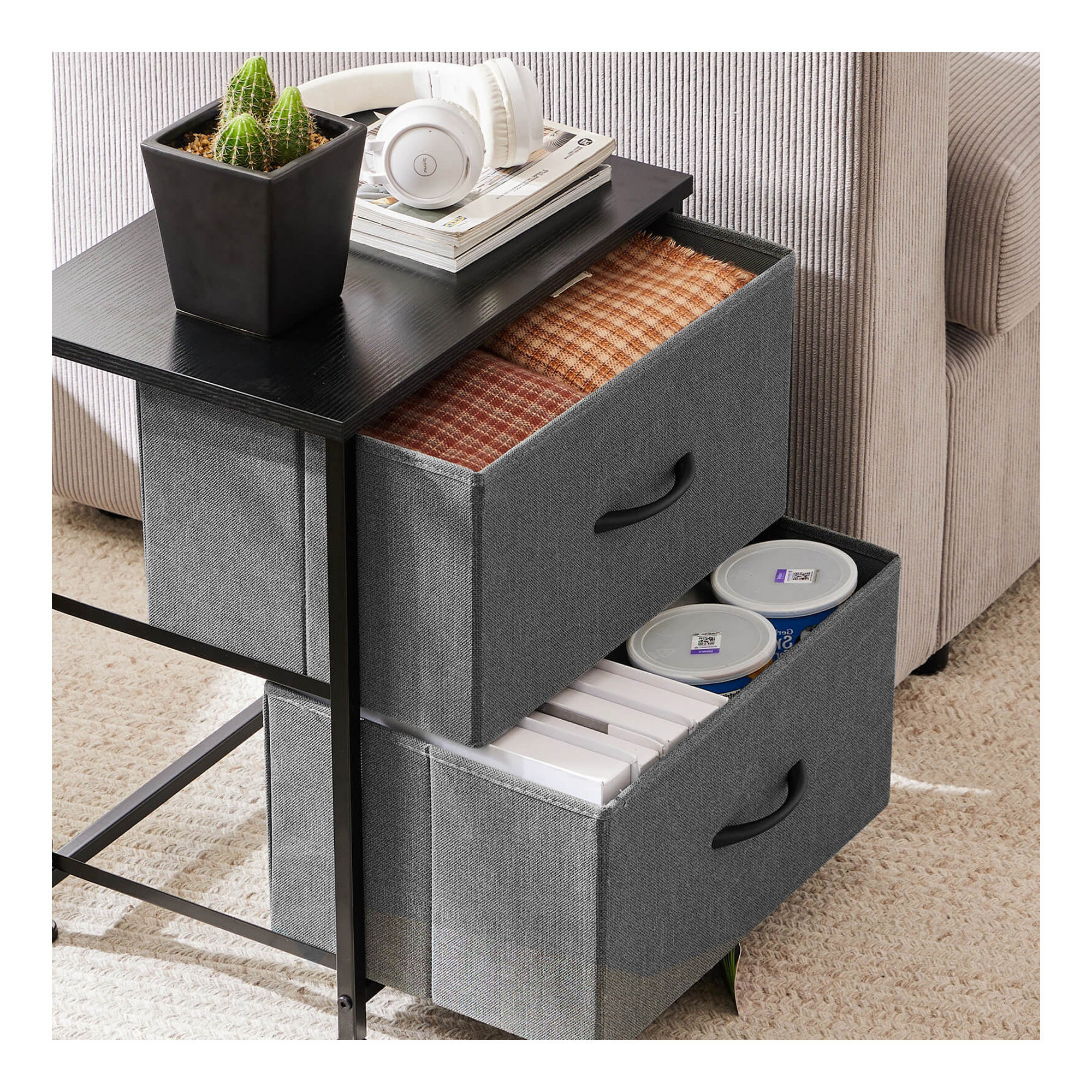 Ebern Designs Drawers Dresser Chest of Drawers,Metal Frame and Wood Top ...