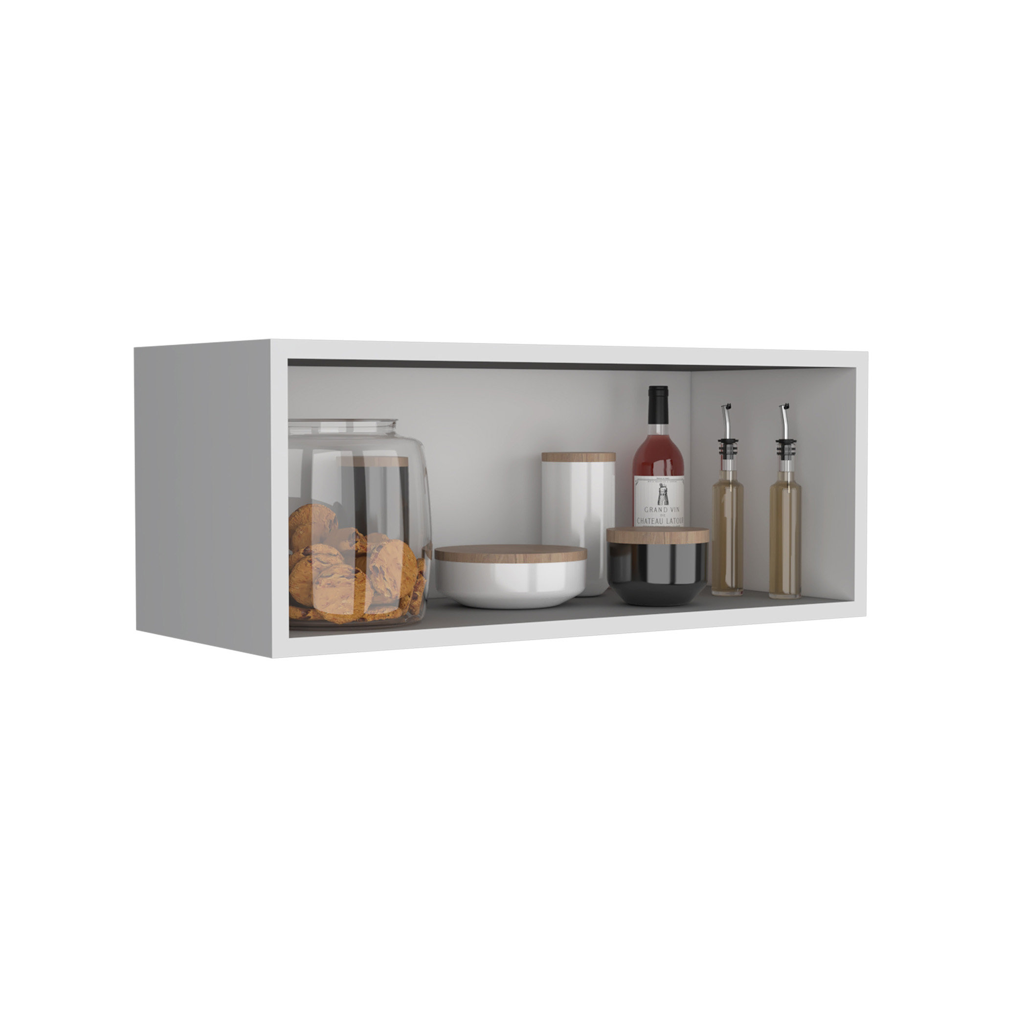 Ophelia & Co. Wally 30" Wide X 12"H Open Wall Cabinet, Wall Shelf ...