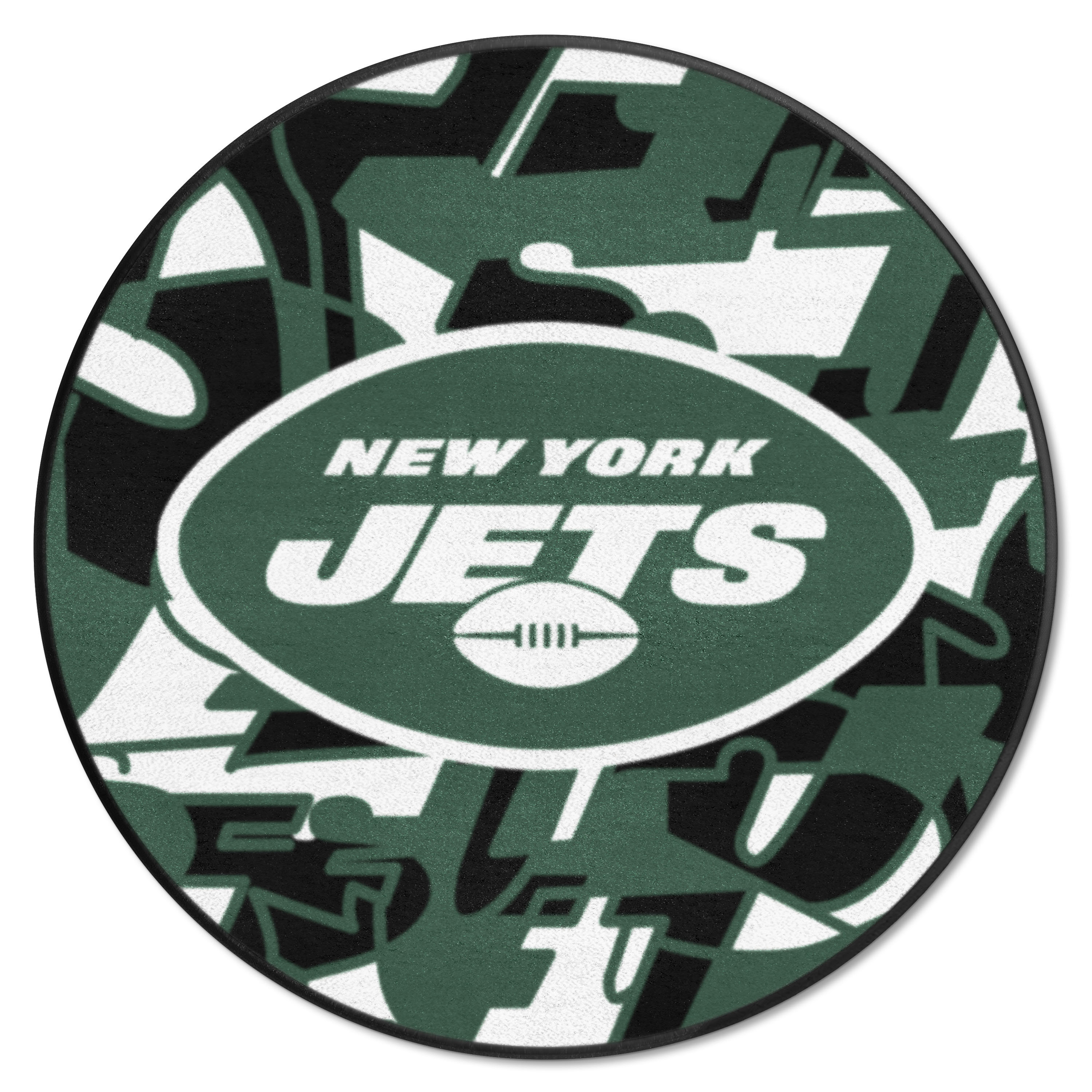 FANMATS New York Jets_New York Jets Roundel Rug - 27In. Diameter XFIT ...