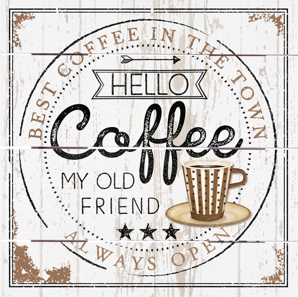Rosalind Wheeler Treece Hello Coffee - Unframed Graphic Art Print on ...