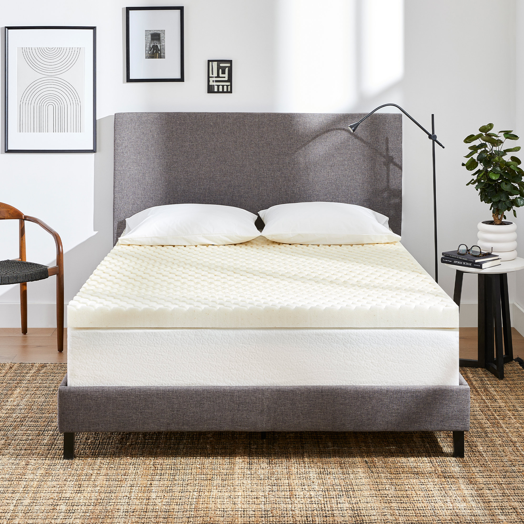 MOLECULE 3" Copperwell Cooling Gel Infused Memory Foam Mattress Topper ...