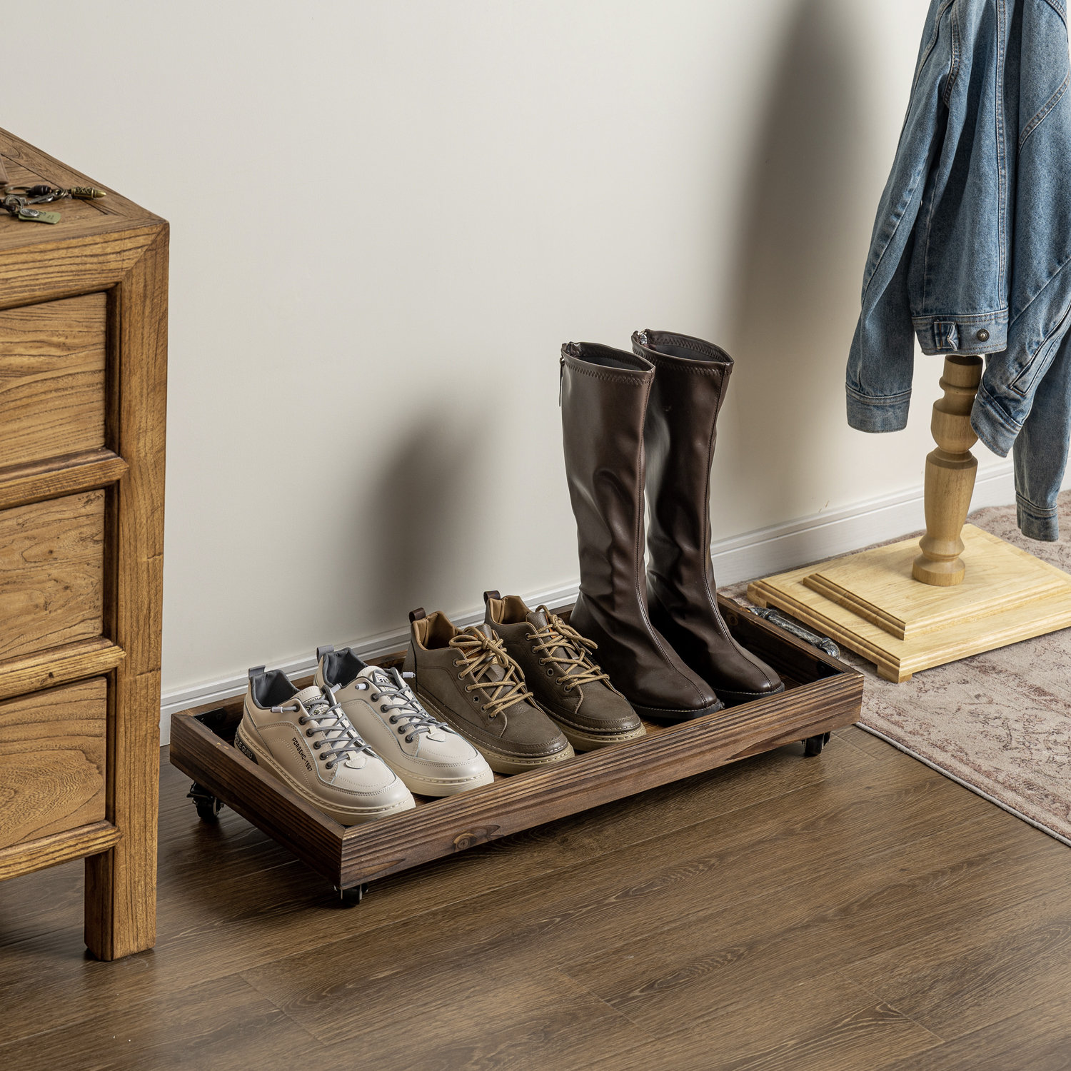 Williston Forge Rolling Boot Tray with Handles & Reviews | Wayfair