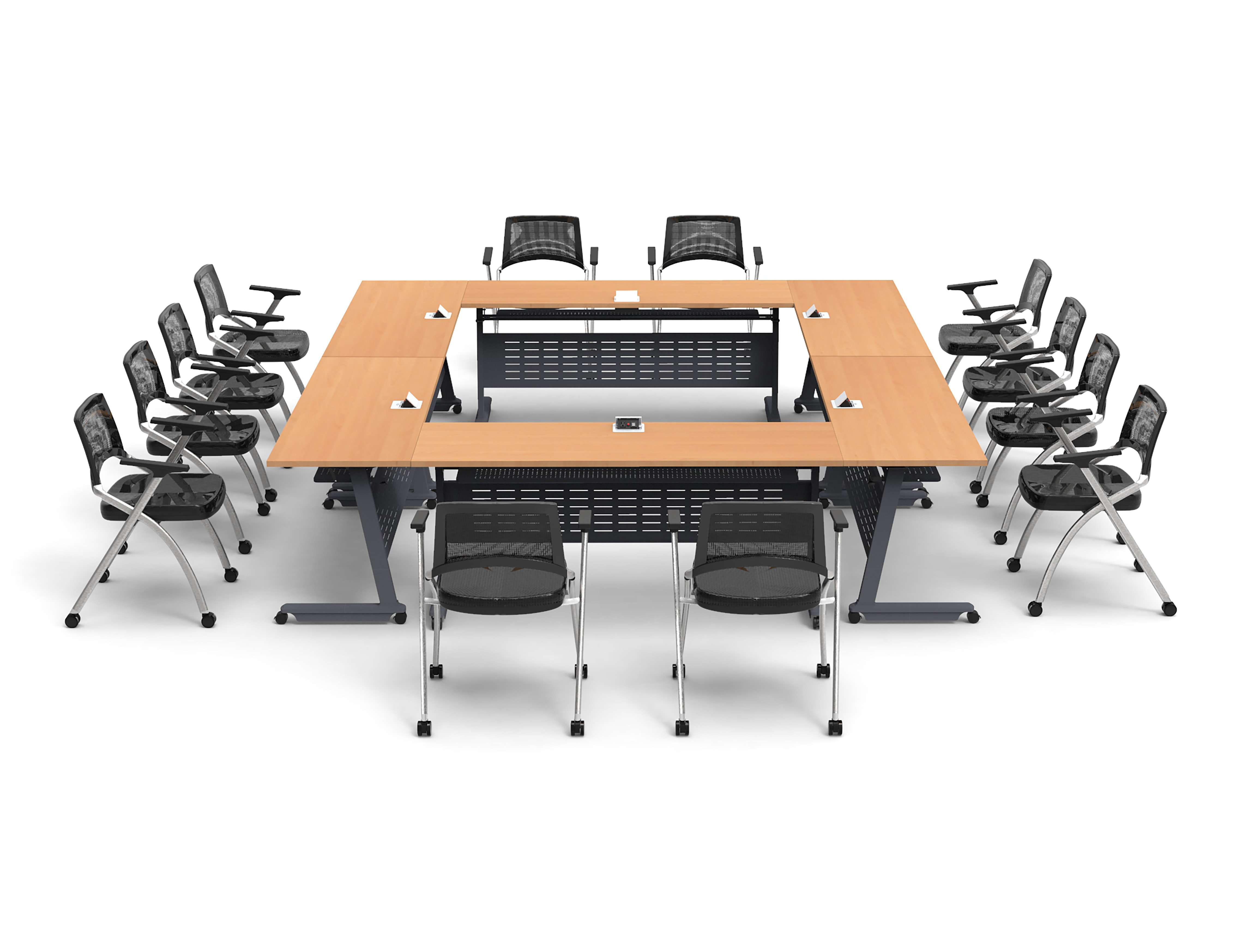 TeamWORK Tables 12 Person Training Meeting Seminar Tables Set | Wayfair