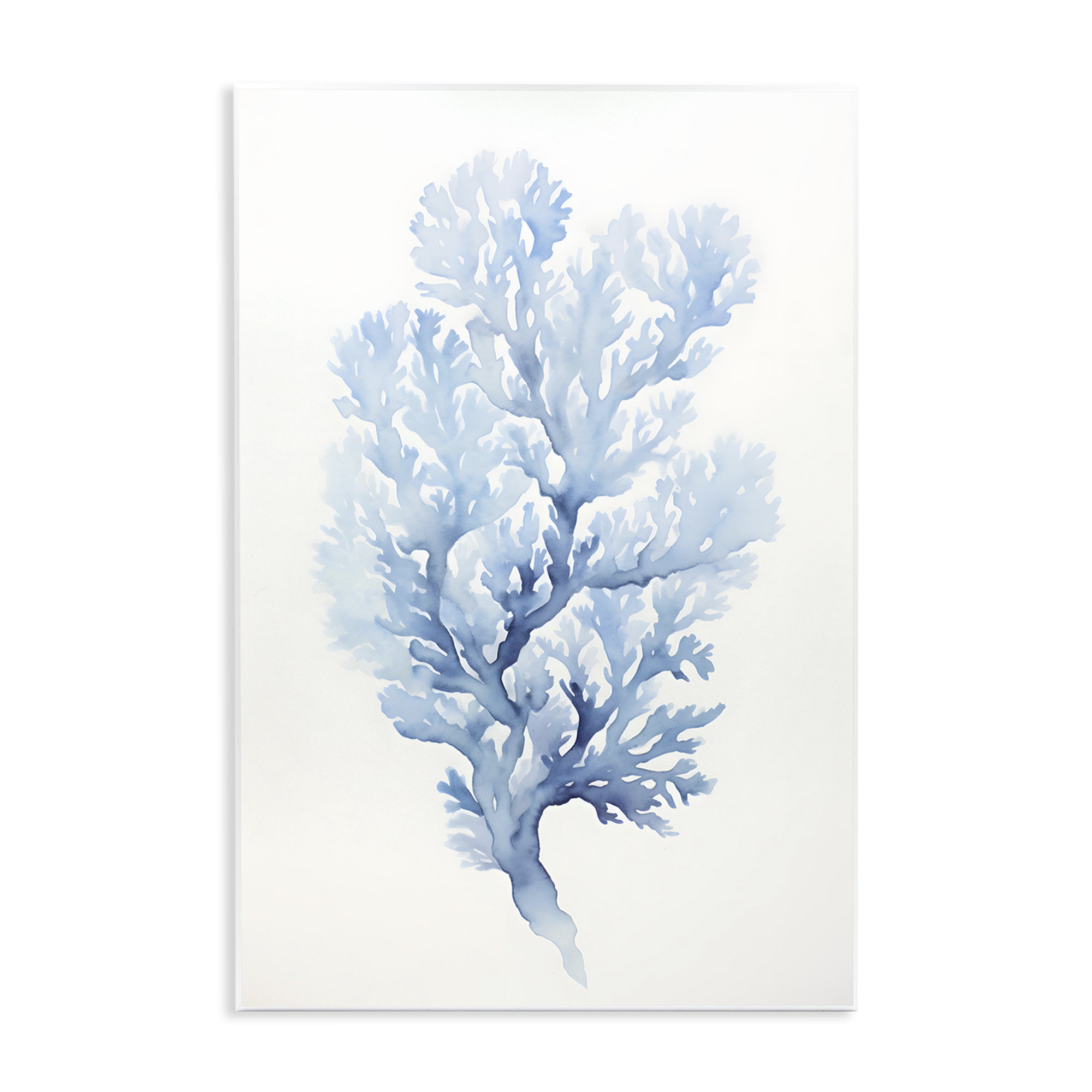 Highland Dunes Indigo Coral Shape Wall Plaque Art by Petal Prints ...