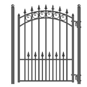 ALEKO Prague Black Metal Gate | Wayfair