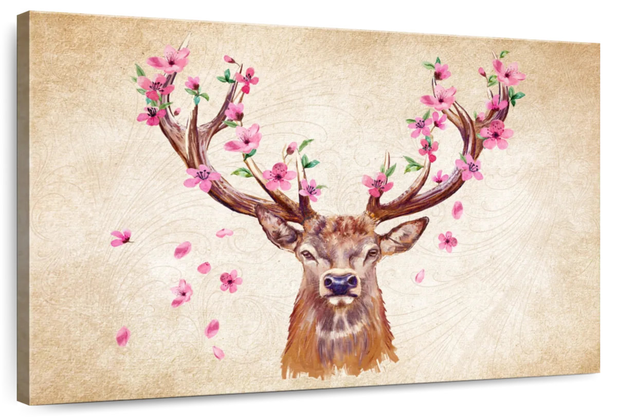 Ebern Designs Pink Floral Deer - Wayfair Canada
