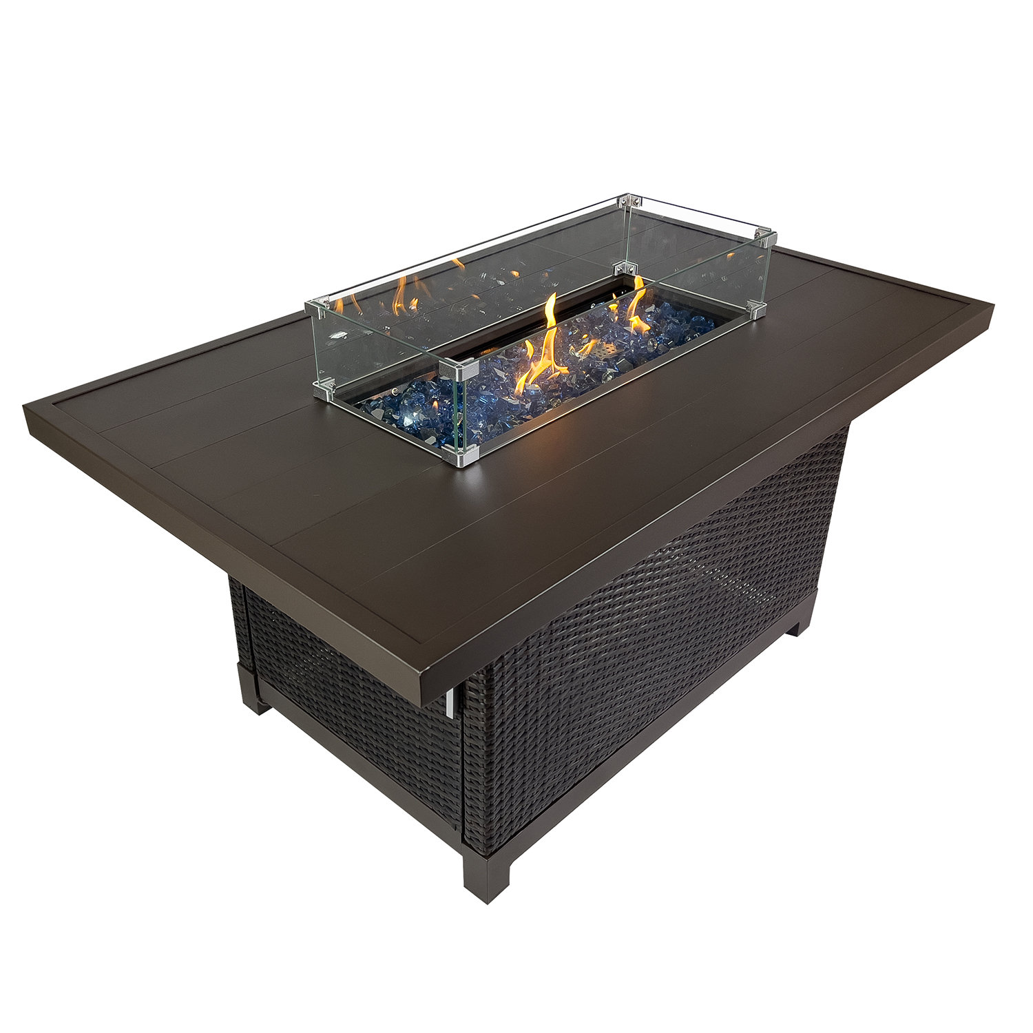 Red Barrel Studio Sheneda Outdoor Propane Fire Pit Table, Gas Fire Pits ...