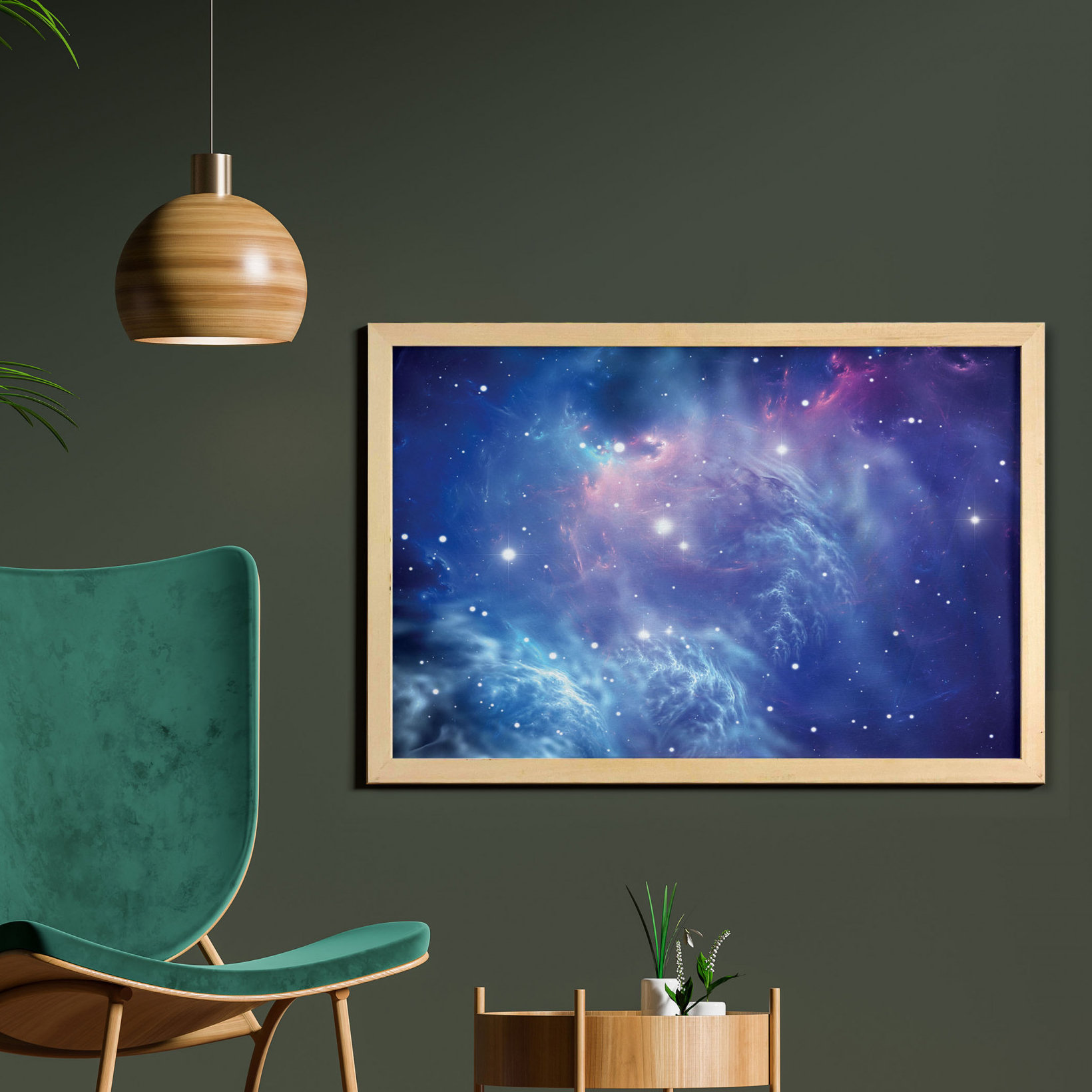 East Urban Home Outer Space Wall Art With Frame, Outer Space Nebula In ...