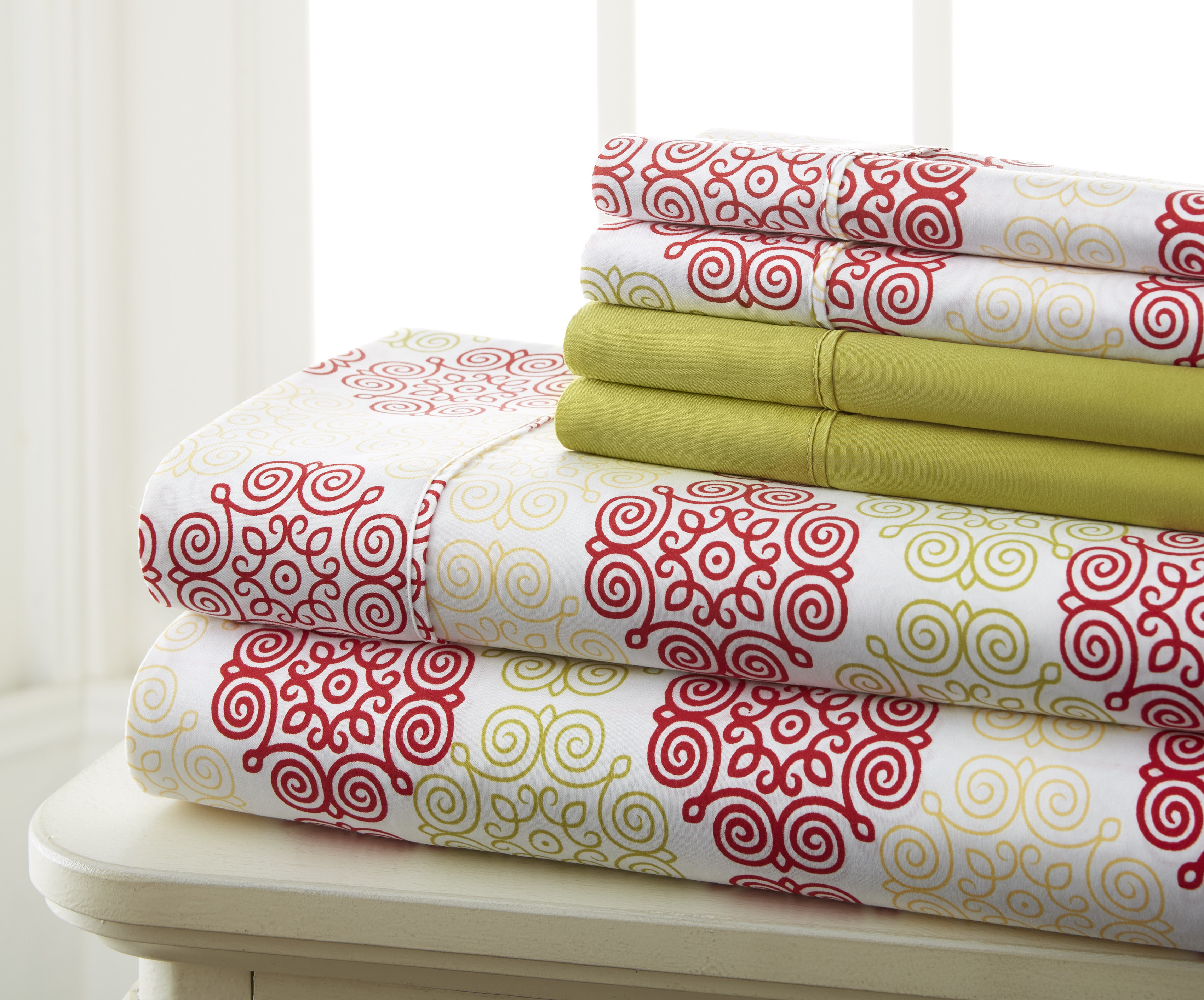 Spirit Linen Prestige Home Geometric Sheet Set & Reviews | Wayfair