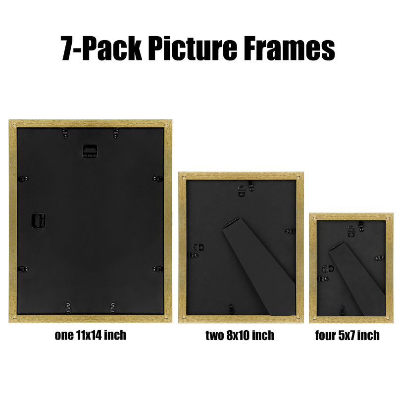 Wayfair Basics® Dreketi 7 Piece MDF Wood Picture Frames Gallery Wall ...
