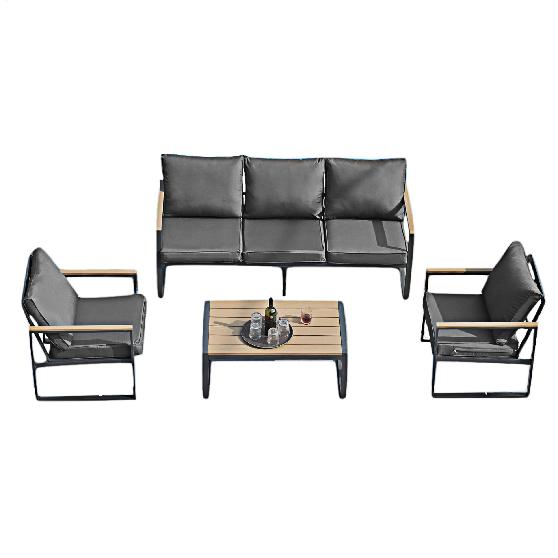 17 Stories 4 Piece Conversation Set - Wayfair Canada