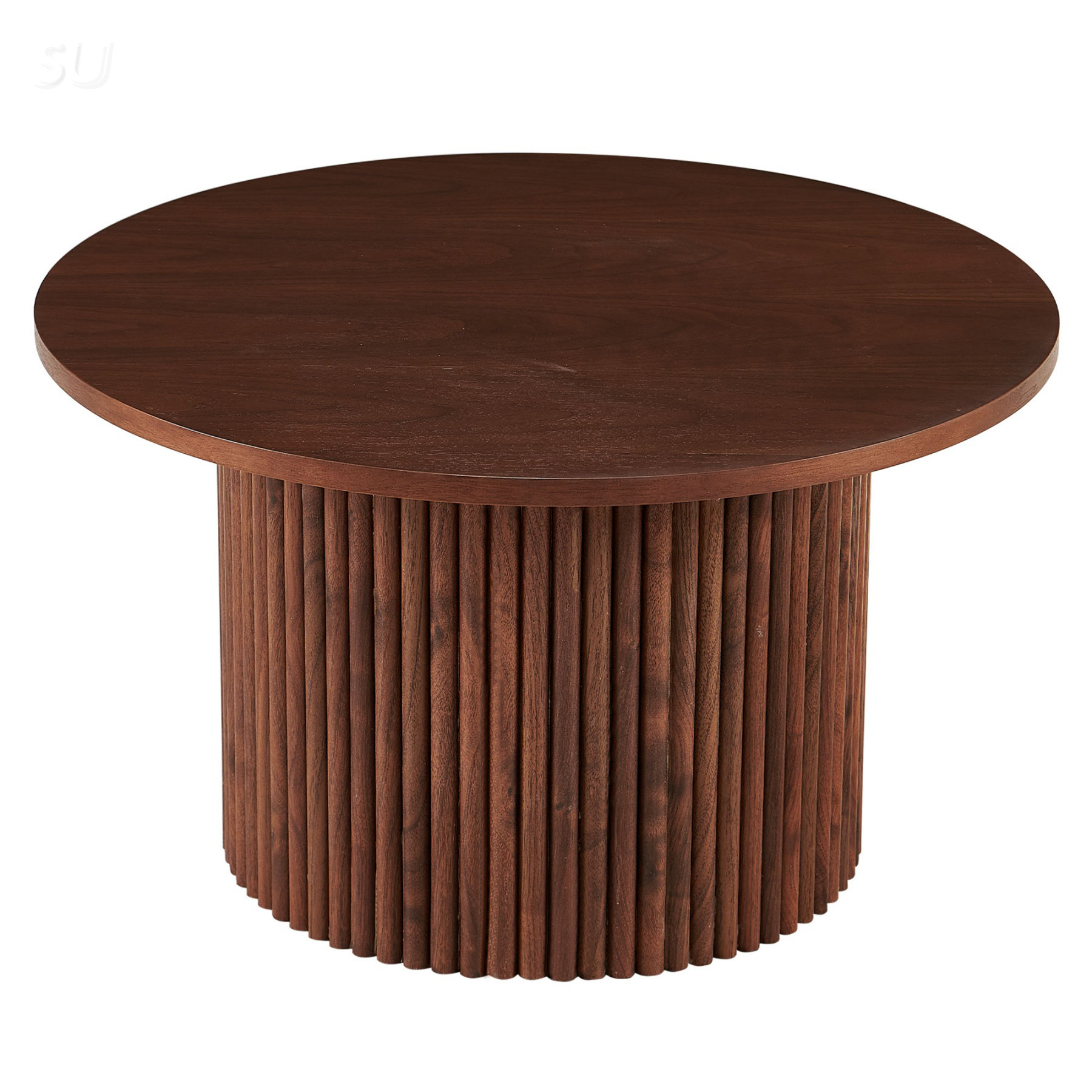 Latitude Run® Mid-Century Modern 27.56 Inch Round Veneer Coffee Table ...