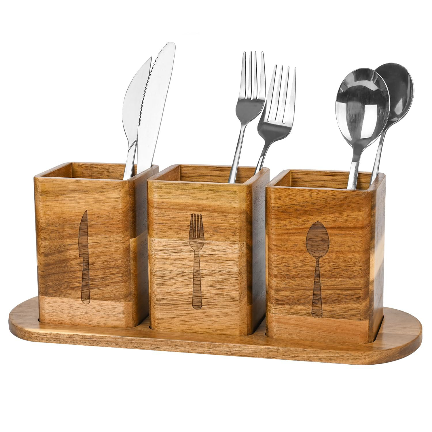 Loon Peak® 3Pcs Silverware Caddy For Patry, Utensil Holder For ...