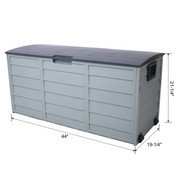 GOODSILO All-Weather UV-Protected Pool Deck Storage Box with Wheels ...