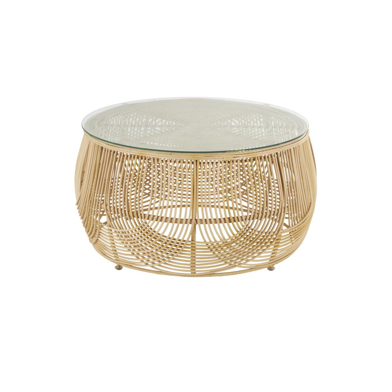 Bay Isle Home™ Rattan Light Brown Coffee Table | Wayfair