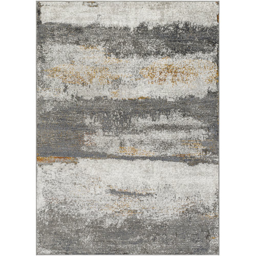 17 Stories Jan Abstract Gray Area Rug | Wayfair
