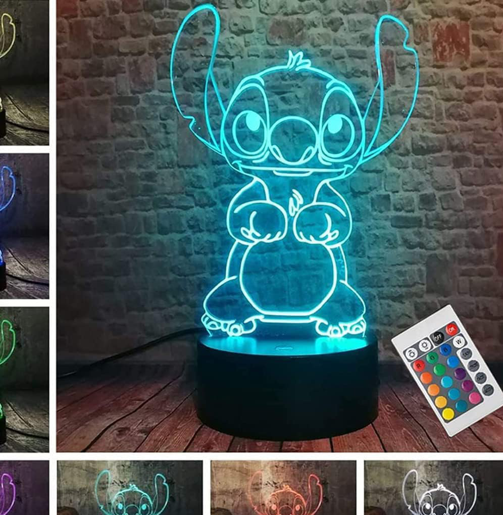 Fashion Finesse Stitch Night Light, Stitch Gifts - 3D LED Intelligent ...