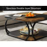 Latitude Run® 39" Square Coffee Table With Storage Shelf – 2-Tier ...