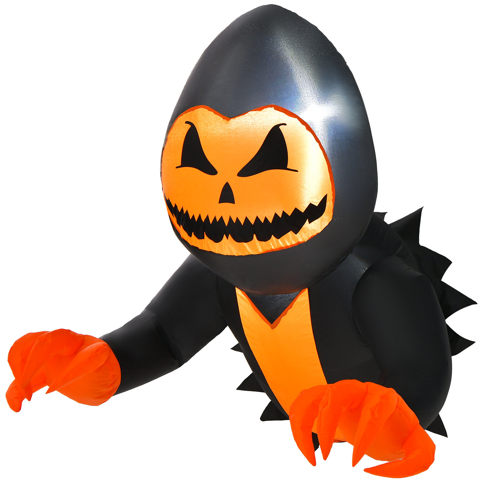 The Holiday Aisle® Halloween Pumpkin Head Ghost Inflatable | Wayfair