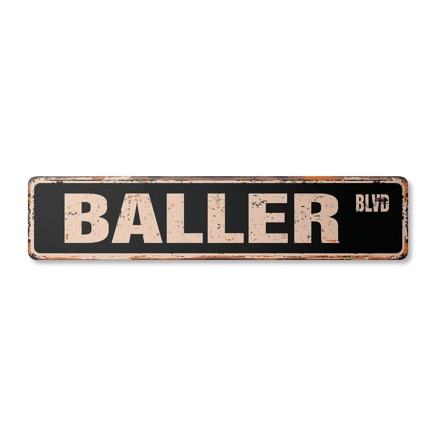 SignMission BALLER Vintage Aluminum Street Sign made it pro ball player ...