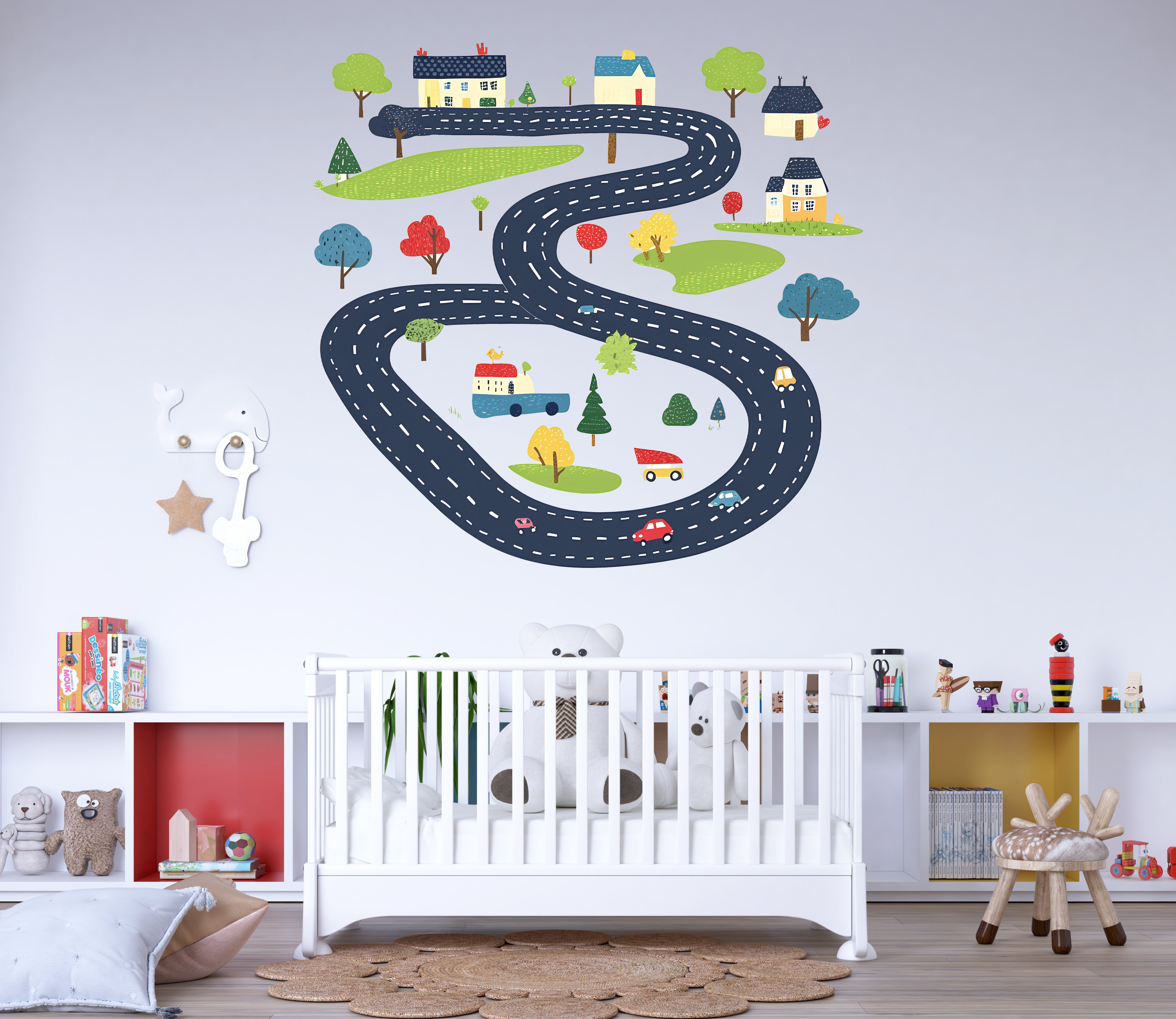 Stickalz Racing Road Track Stickers for Walls – Road-Themed Decals for ...
