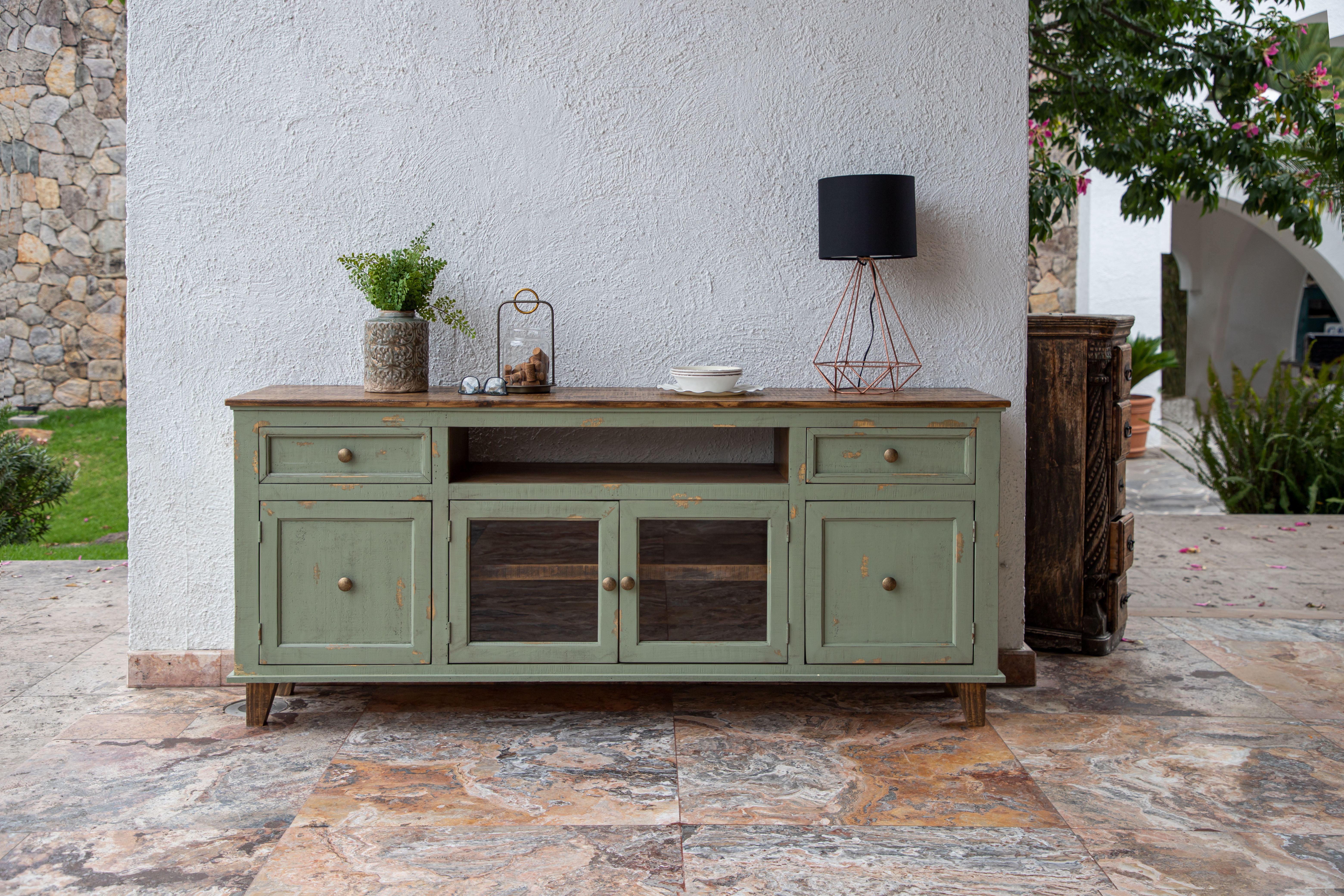 International Furniture Direct Toscana 2 Drawers 4 Doors, Console ...