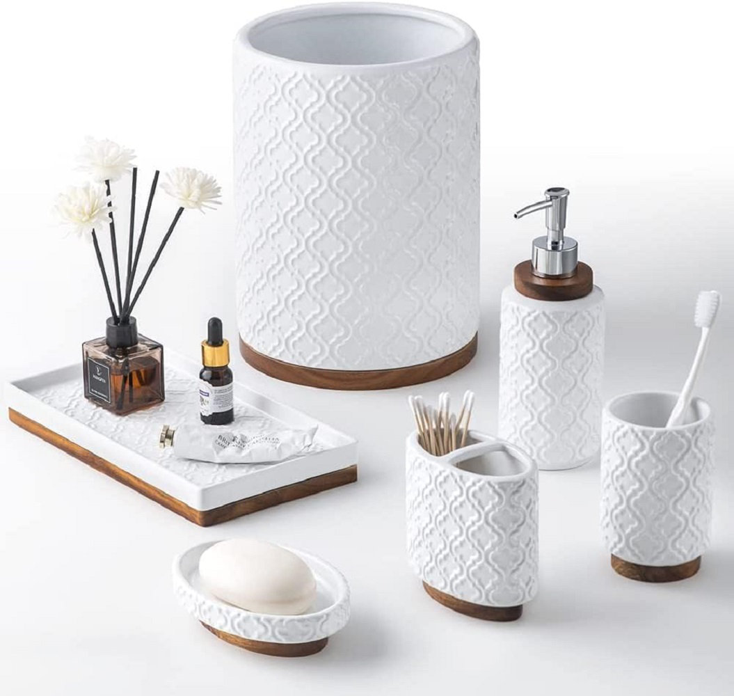 Wildon Home® Odbert Ceramic / Porcelain Bathroom Accessory Set | Wayfair