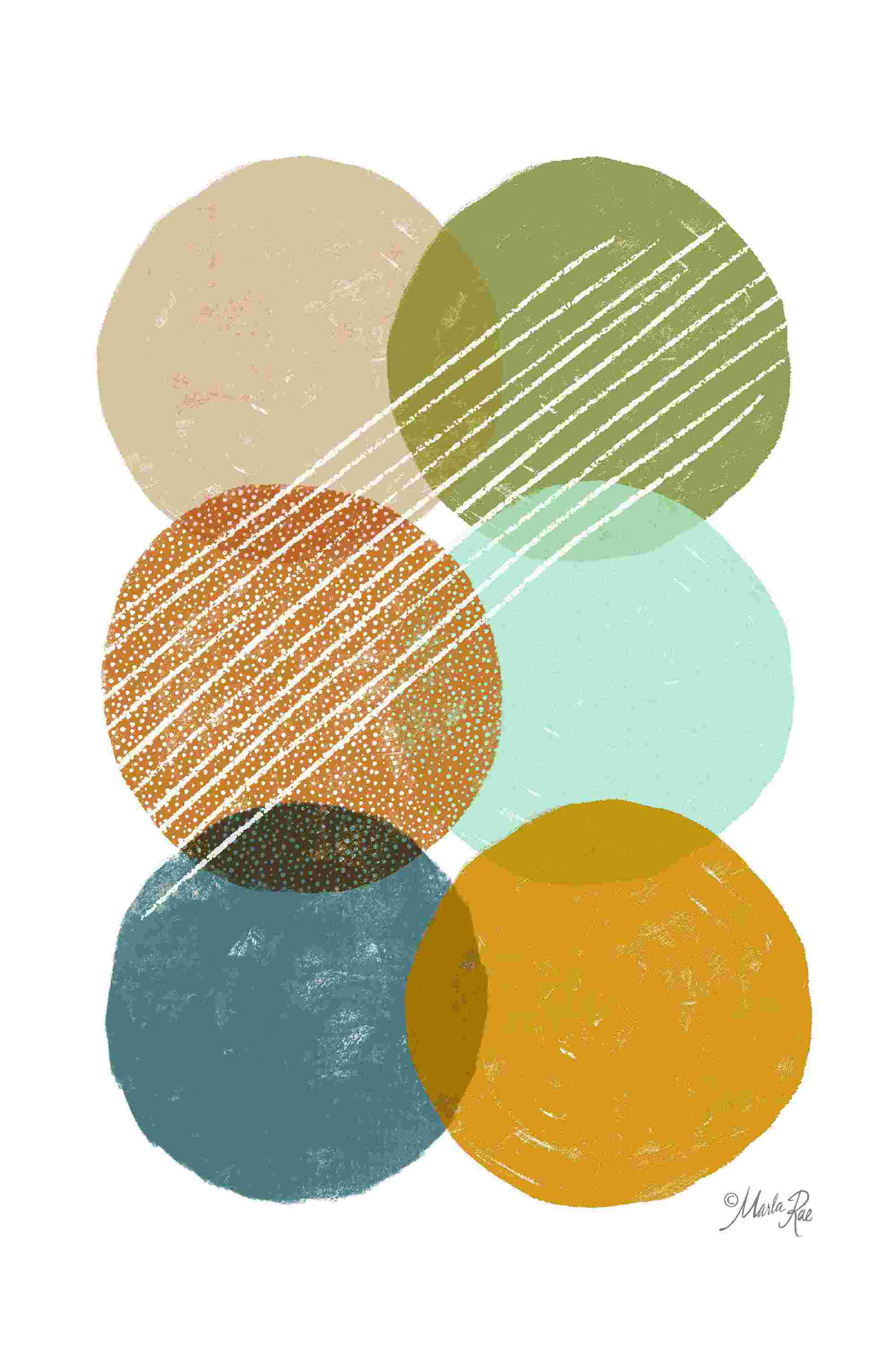 Orren Ellis Circle Stack Abstract 2883089 | Wayfair