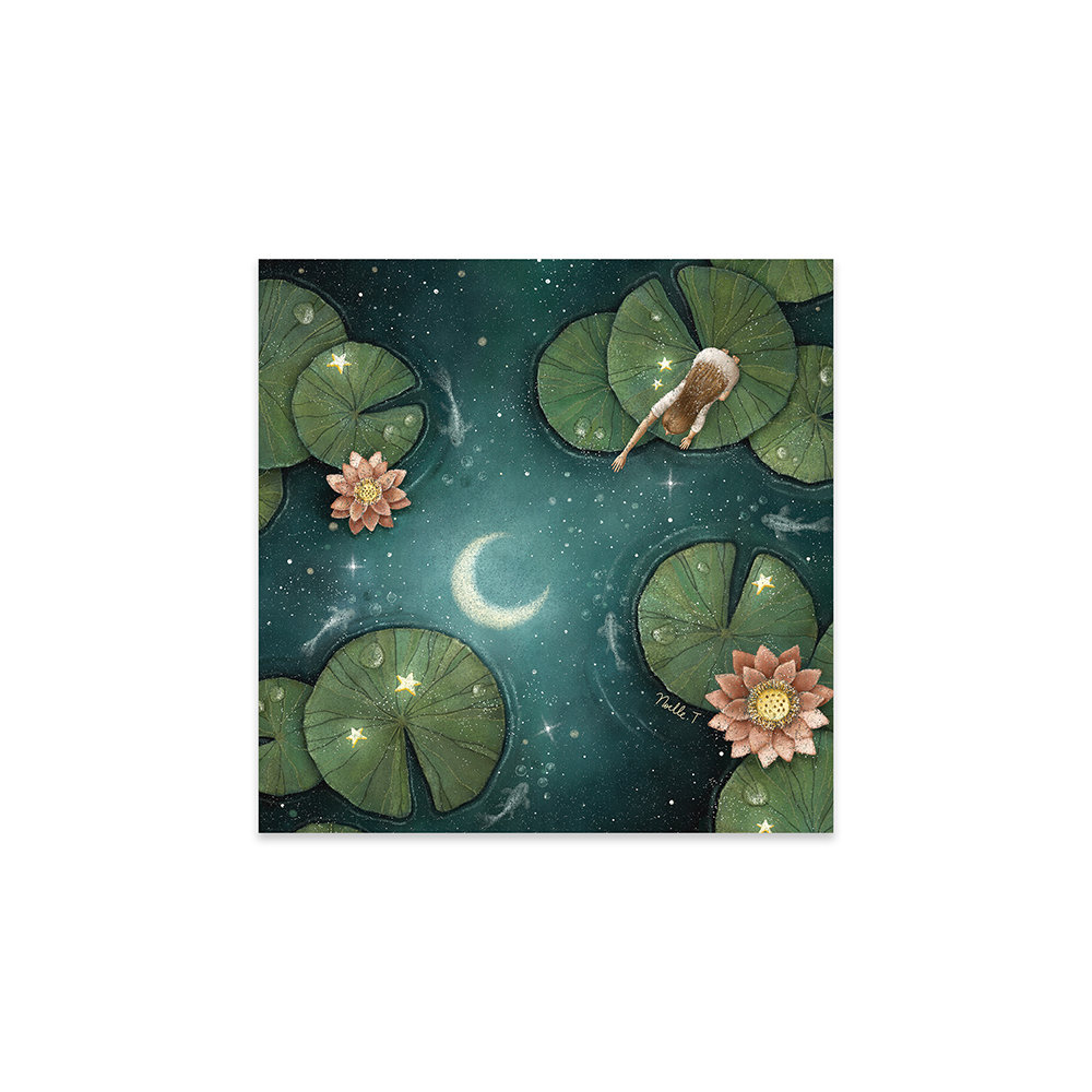 iCanvas The Lotus Moonlight Print On Acrylic Glass | Wayfair