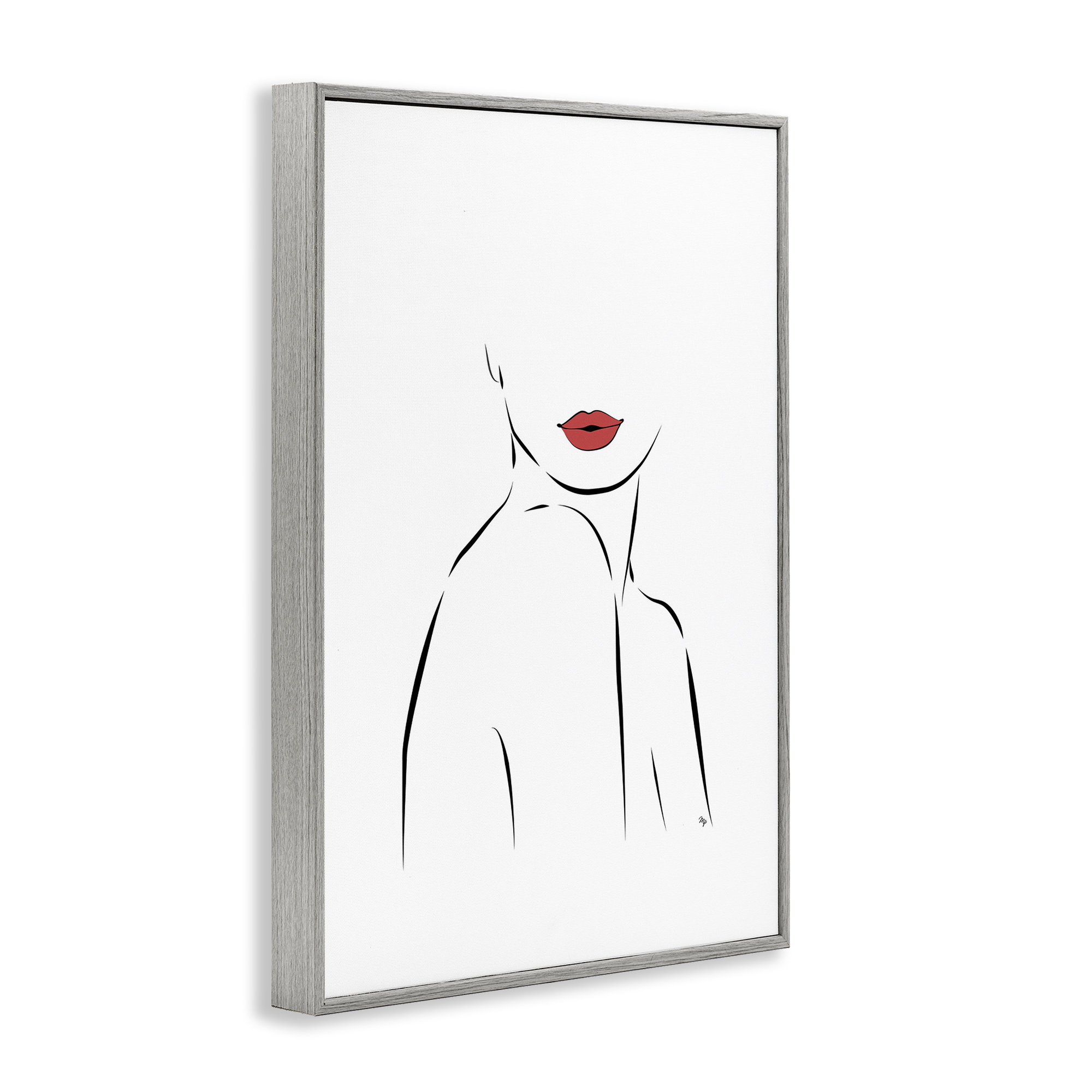 Stupell Industries Feminine Line Torso Drawing Giclee Art, design by ...