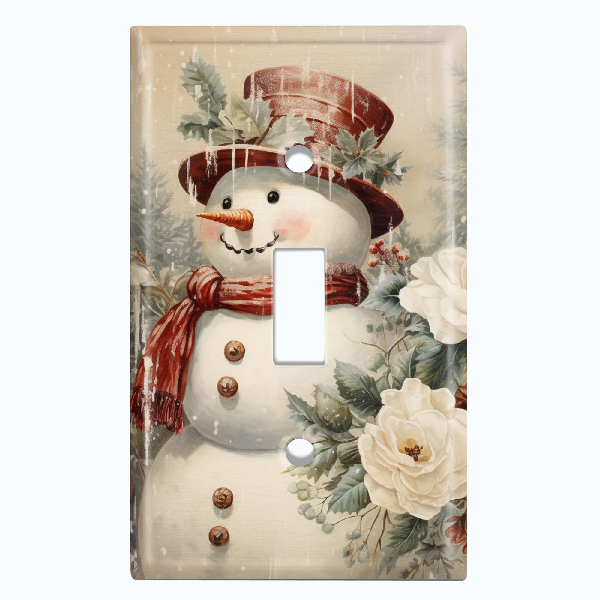 WorldAcc Christmas Festive Snow Man 1 - Gang Toggle Light Switch ...
