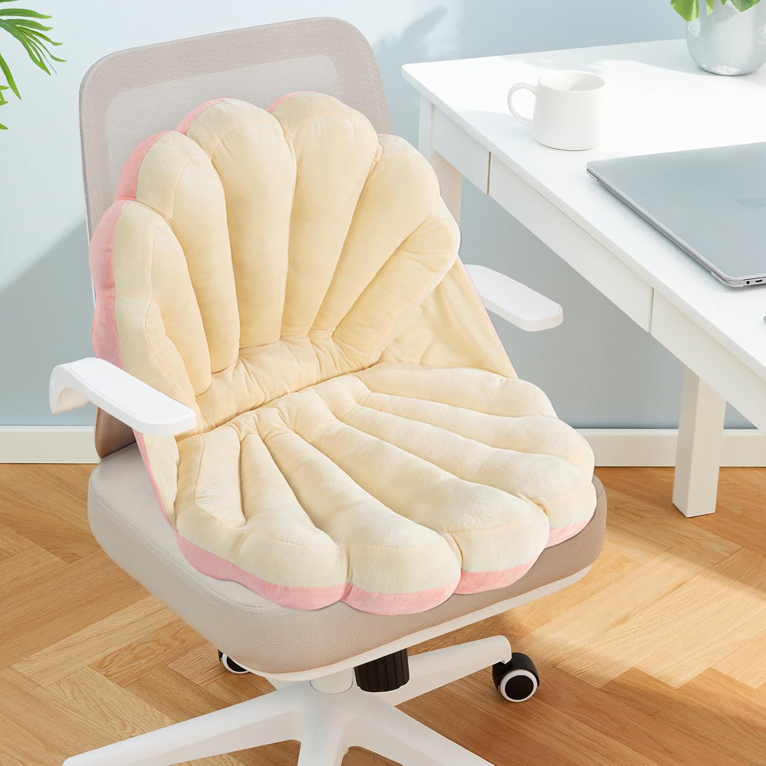 Mercer41 Shell Shaped Seat Cushion with Backrest | Wayfair